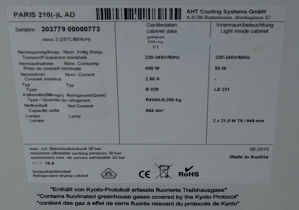 Arcón Congelador AHT modelo PARIS 210(-)L AD. Usado - Friostock